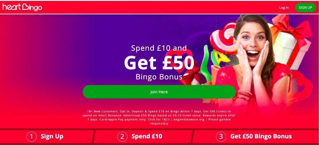 Heart Bingo Review - Get £50 Bingo Bonus Here