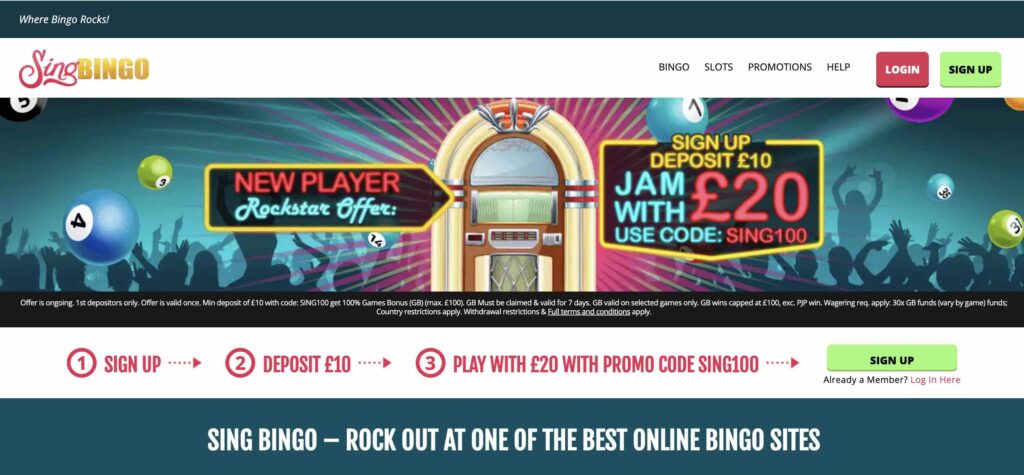 Sing Bingo Review Brightest Online Bingo Community Rated 3 5